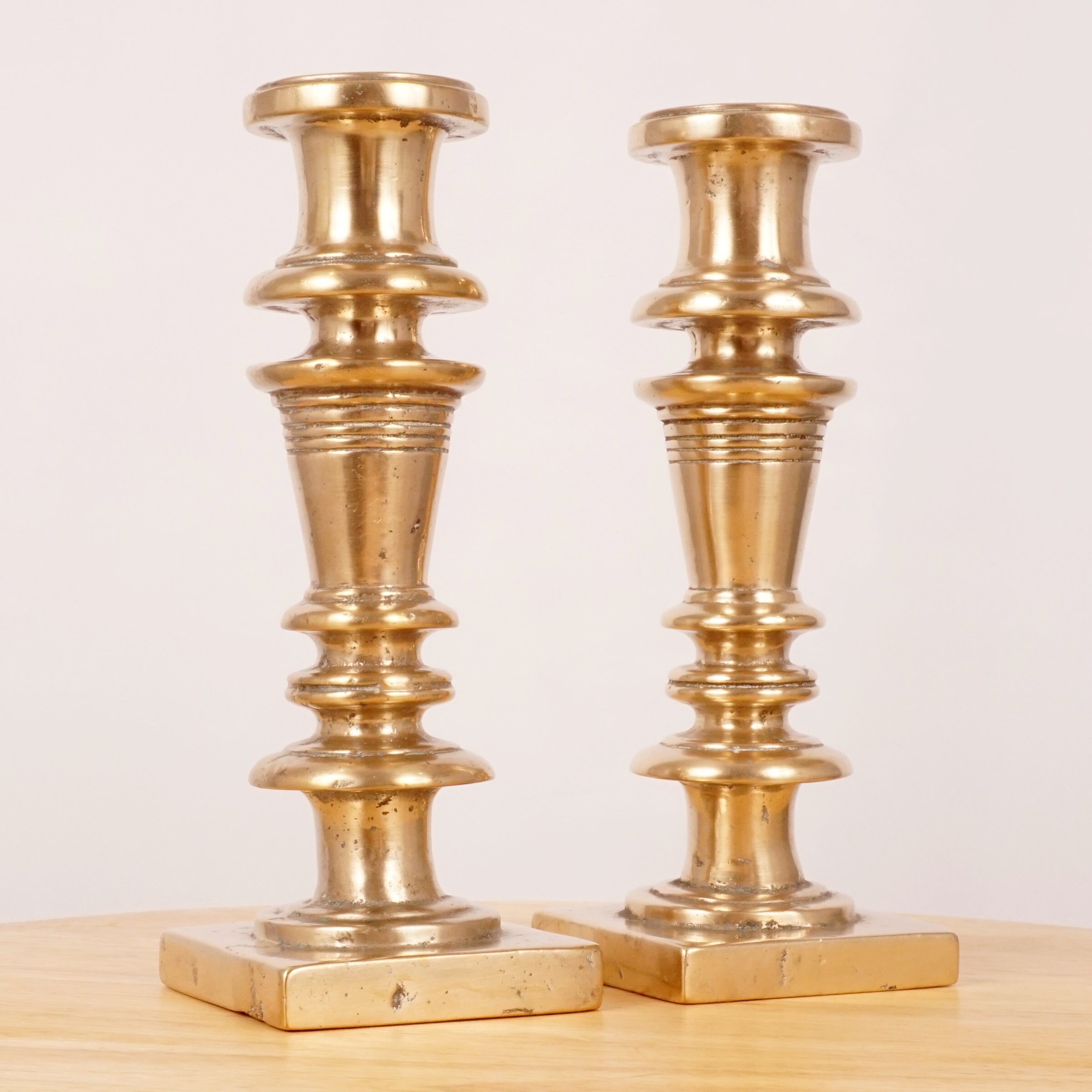 2 Massive and Heavy Candle Holders / Candlestick Holders || Square Base ...