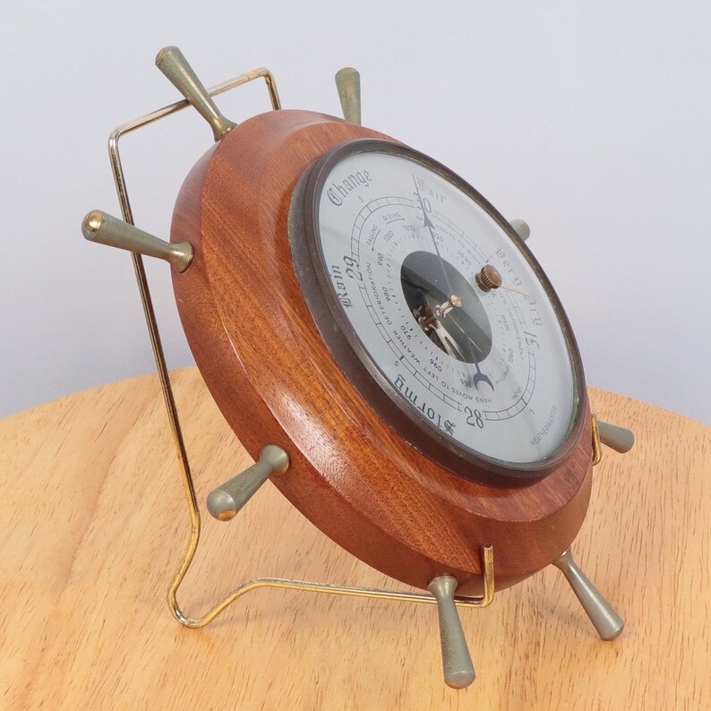 Weathermaster Barometer Made in England Wheel Shaped - Etsy UK
