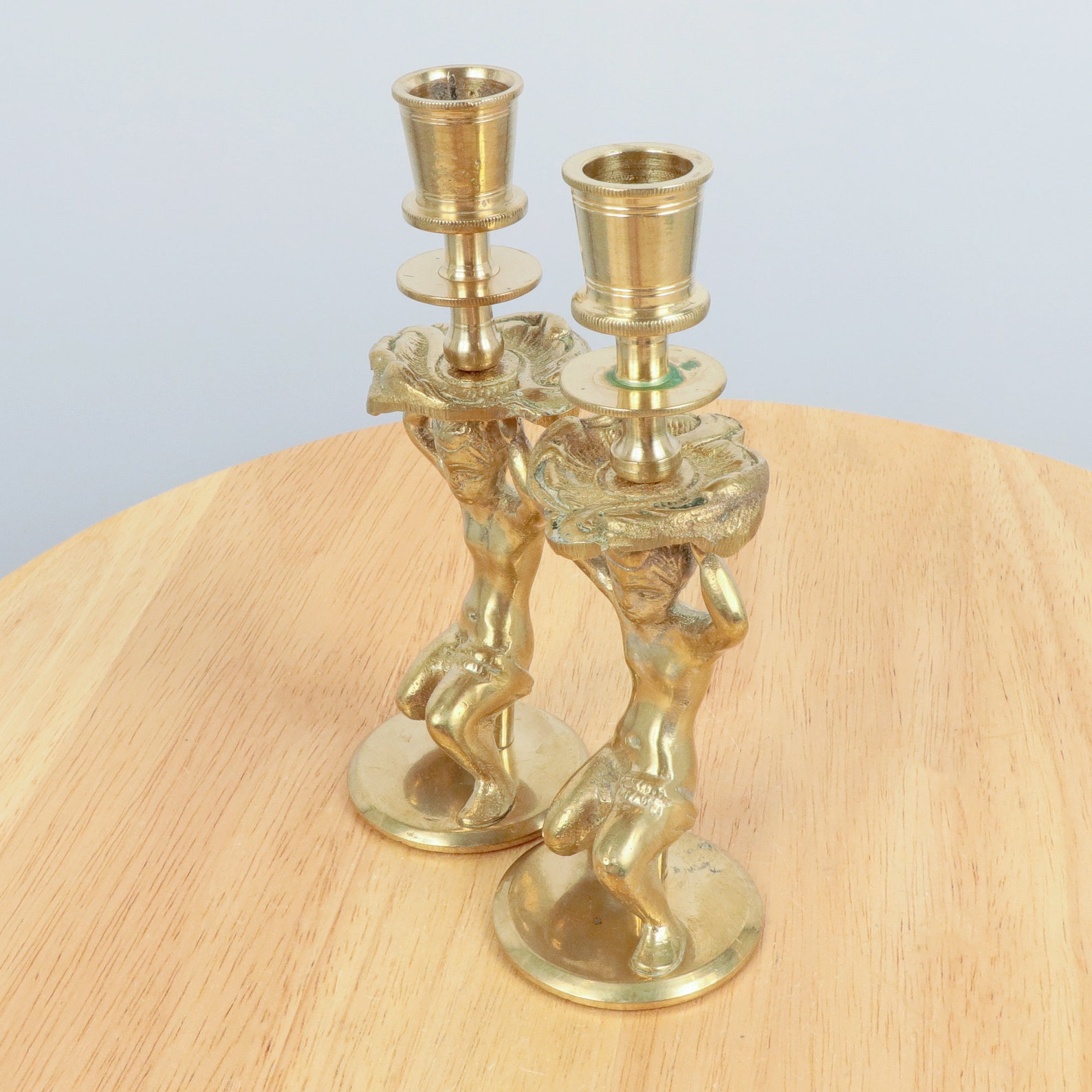 Set of 2 Vintage Human Design Candle Holders / Candlestick - Etsy UK
