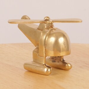 Helicopter Miniature / Figurine / Sculpture || Vintage Solid Brass ...