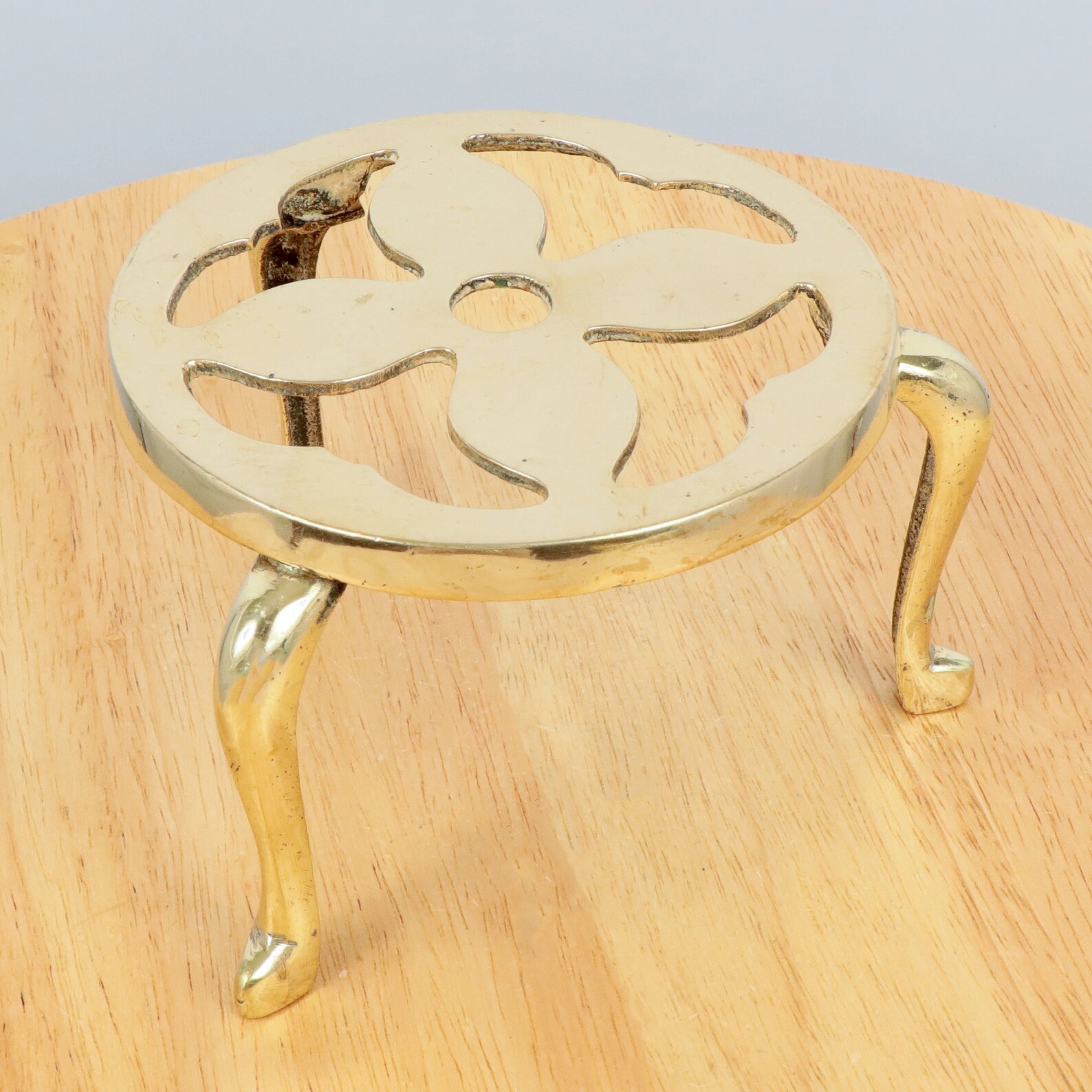 Antique Brass Kettle Stand / Tea Pot Stand / Flower Pot Stand / Hot ...