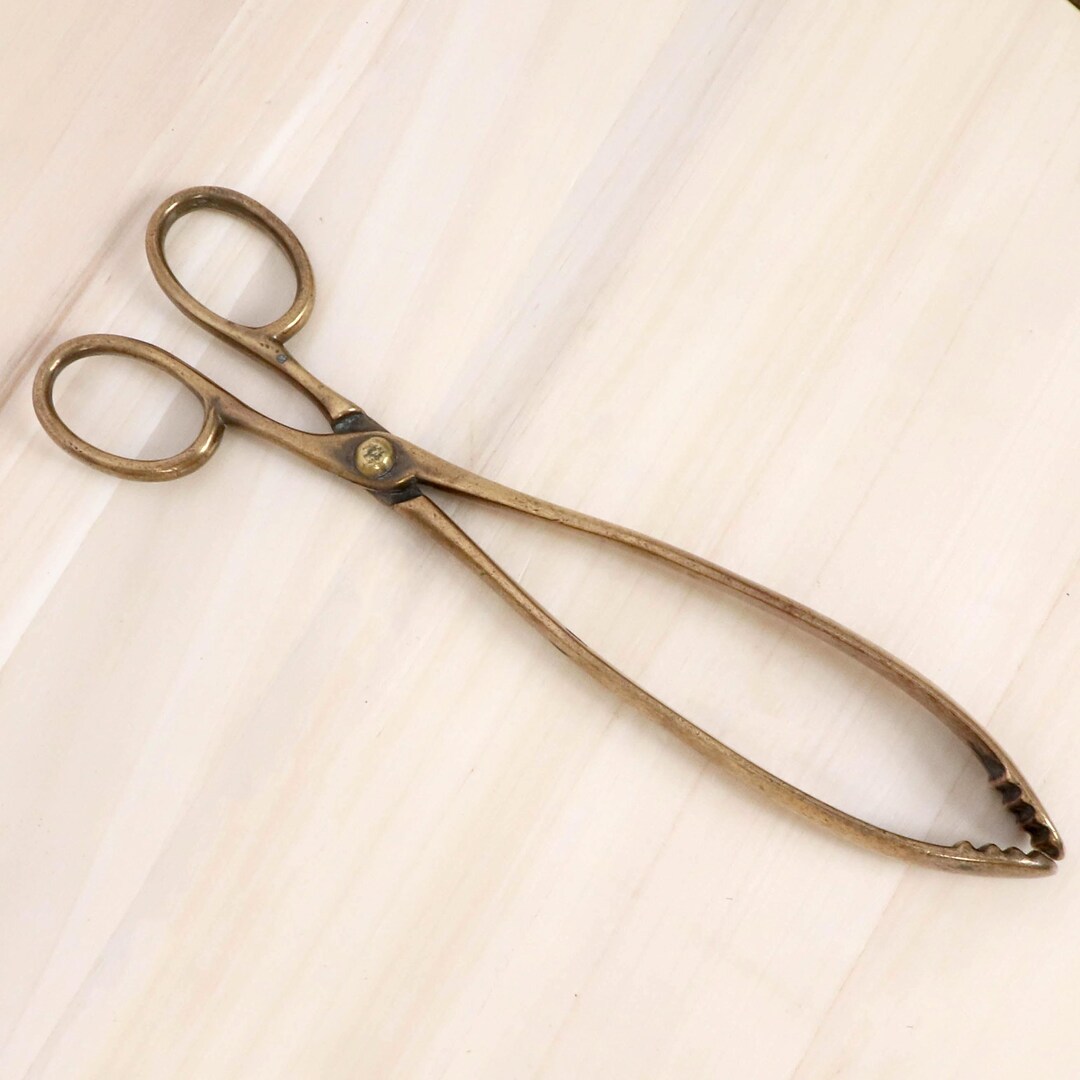 Fire Place Tongs || Vintage Solid Brass || Fireplace Tongs / Coal Tongs ...