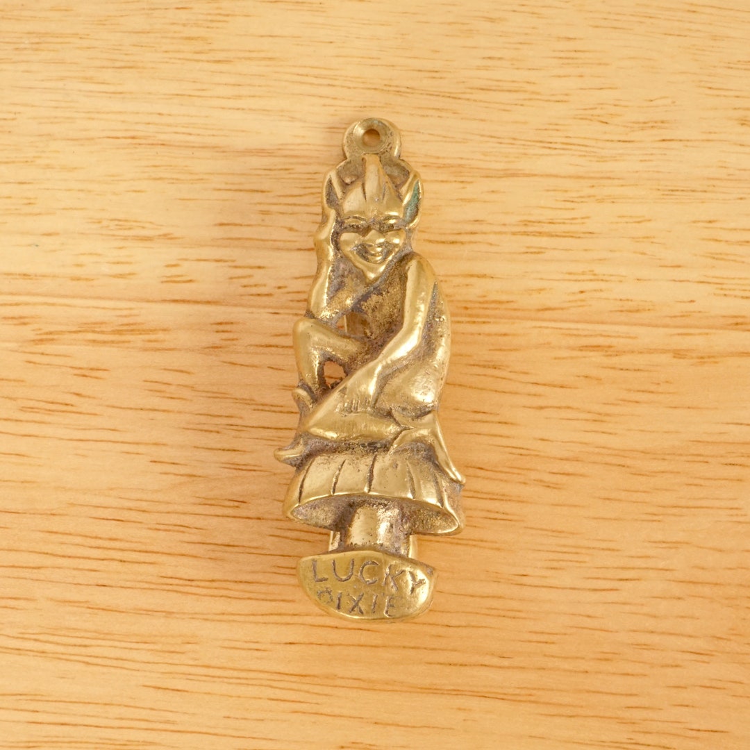 Small Knocker - Lucky Pixie || Vintage Solid Brass || 2 Screws || Pixie ...