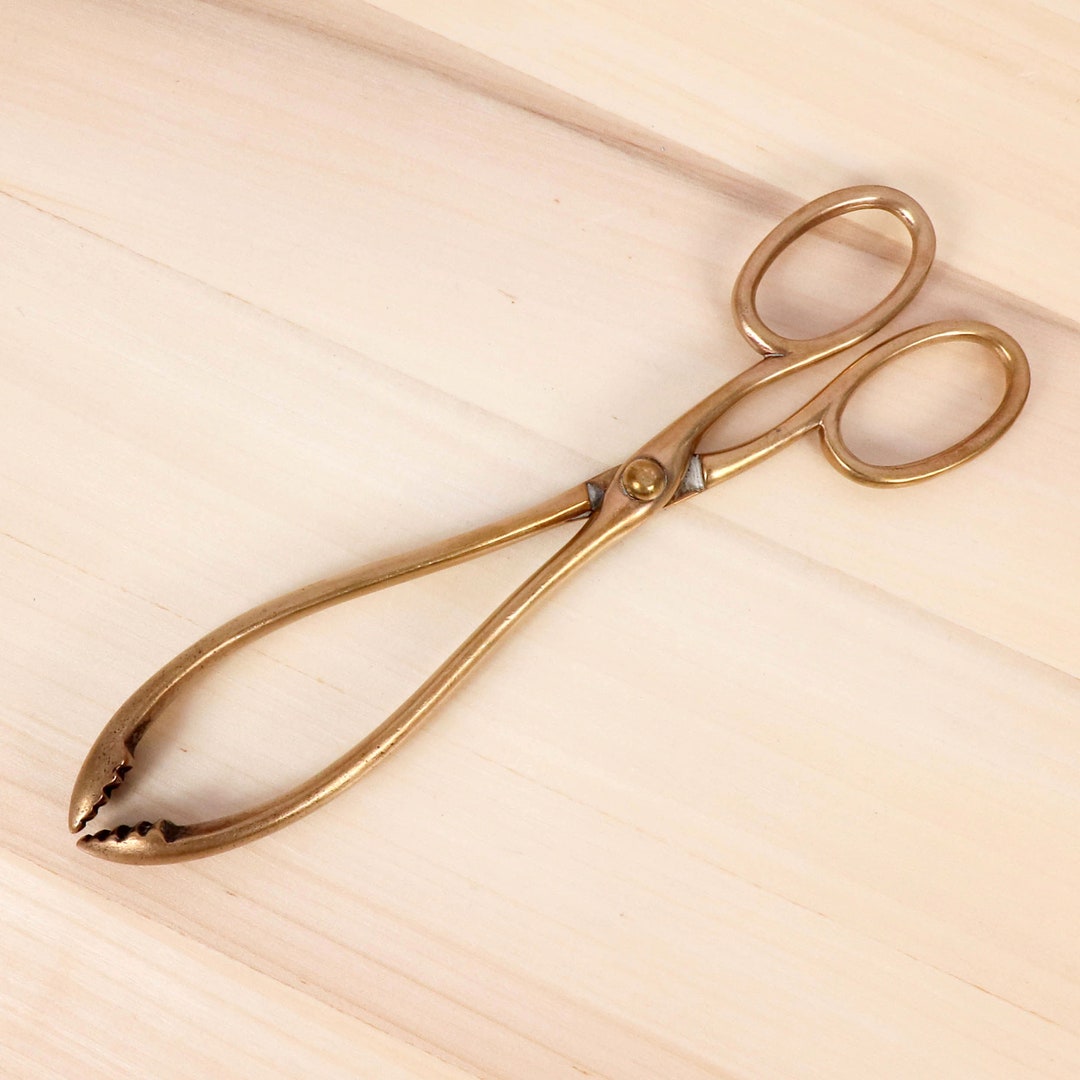 Fire Place Tongs || Vintage Solid Brass || Fireplace Tongs / Coal Tongs ...
