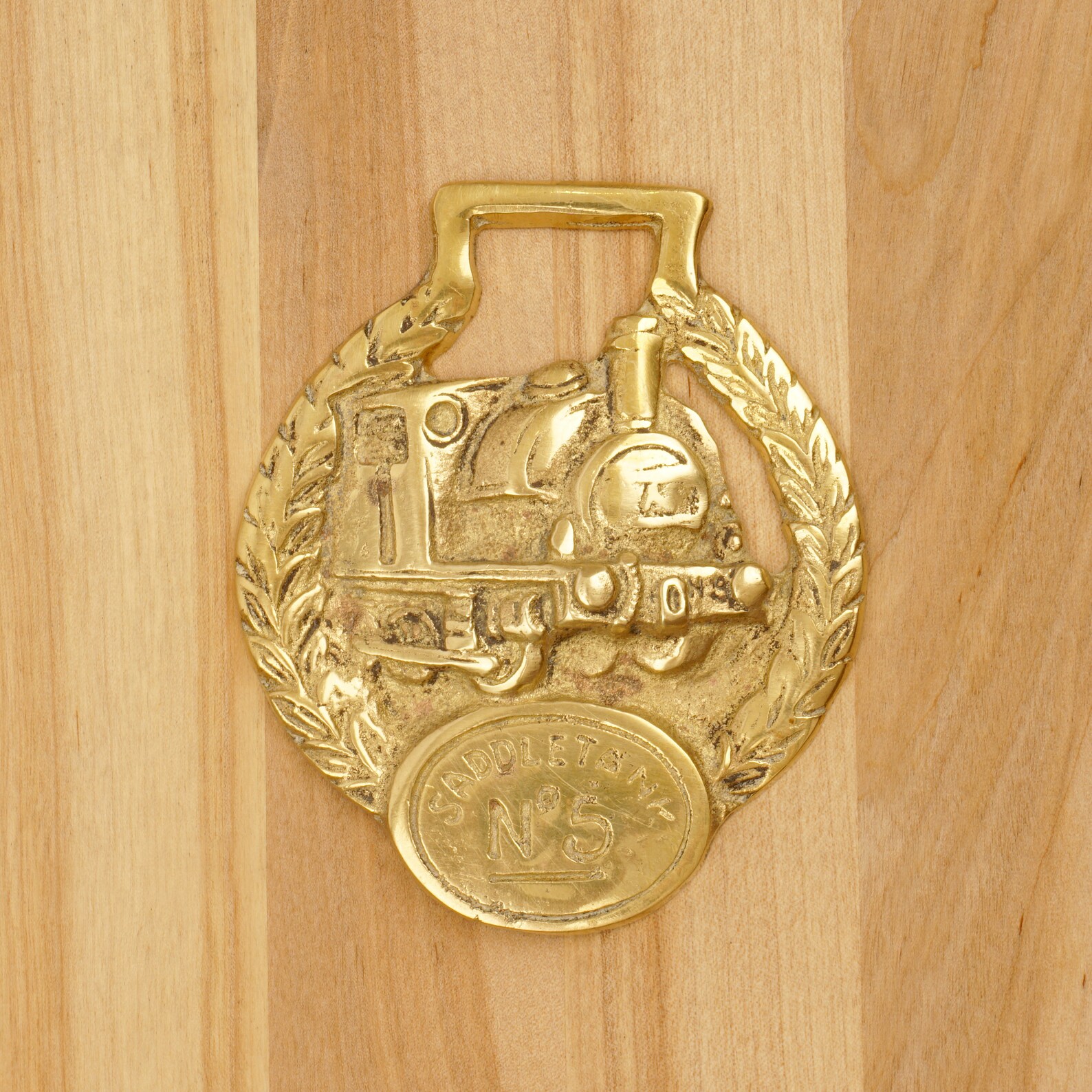 Steam Train Horse Badge || Vintage Solid Brass || Saddle Tank No 5 ...