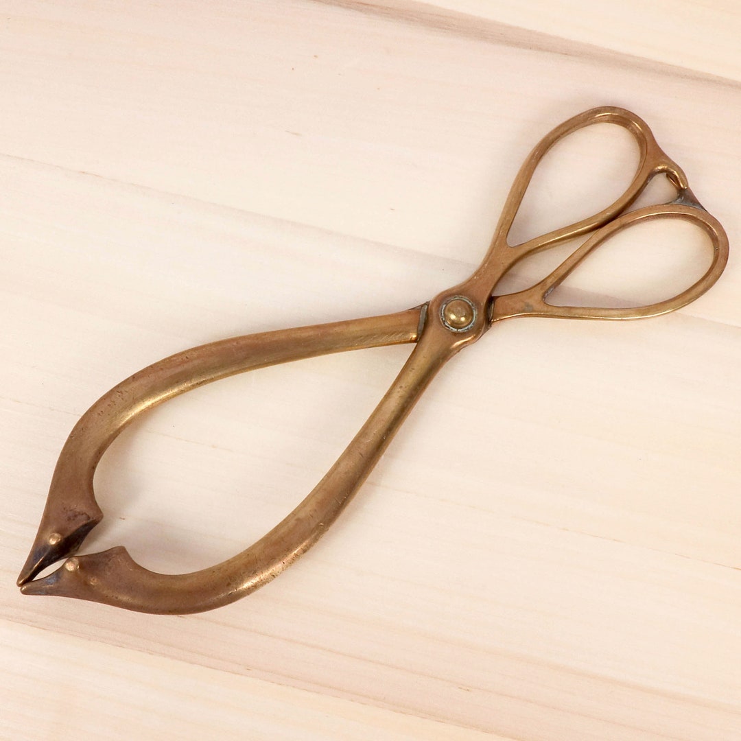 Fire Place Tongs || Vintage Solid Brass Fireside Tongs / Coal Tongs - Etsy