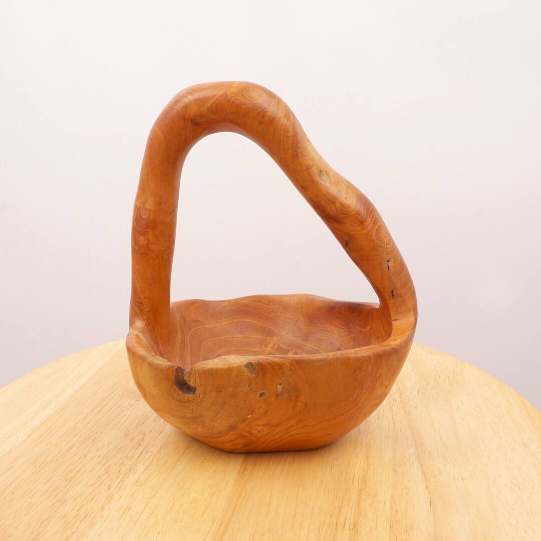 One Piece Wood Wooden Bowl / Basket / Tray || High Quality Wood ...