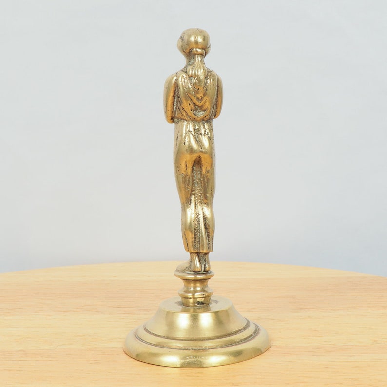 Antique Solid Brass Woman Figurine || Solid Brass Girl / Woman - Etsy