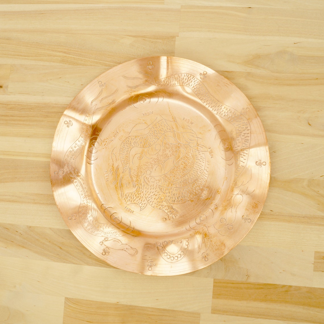 25 Cm Plate Handmade Copper Plate Vintage Rhodesian - Etsy