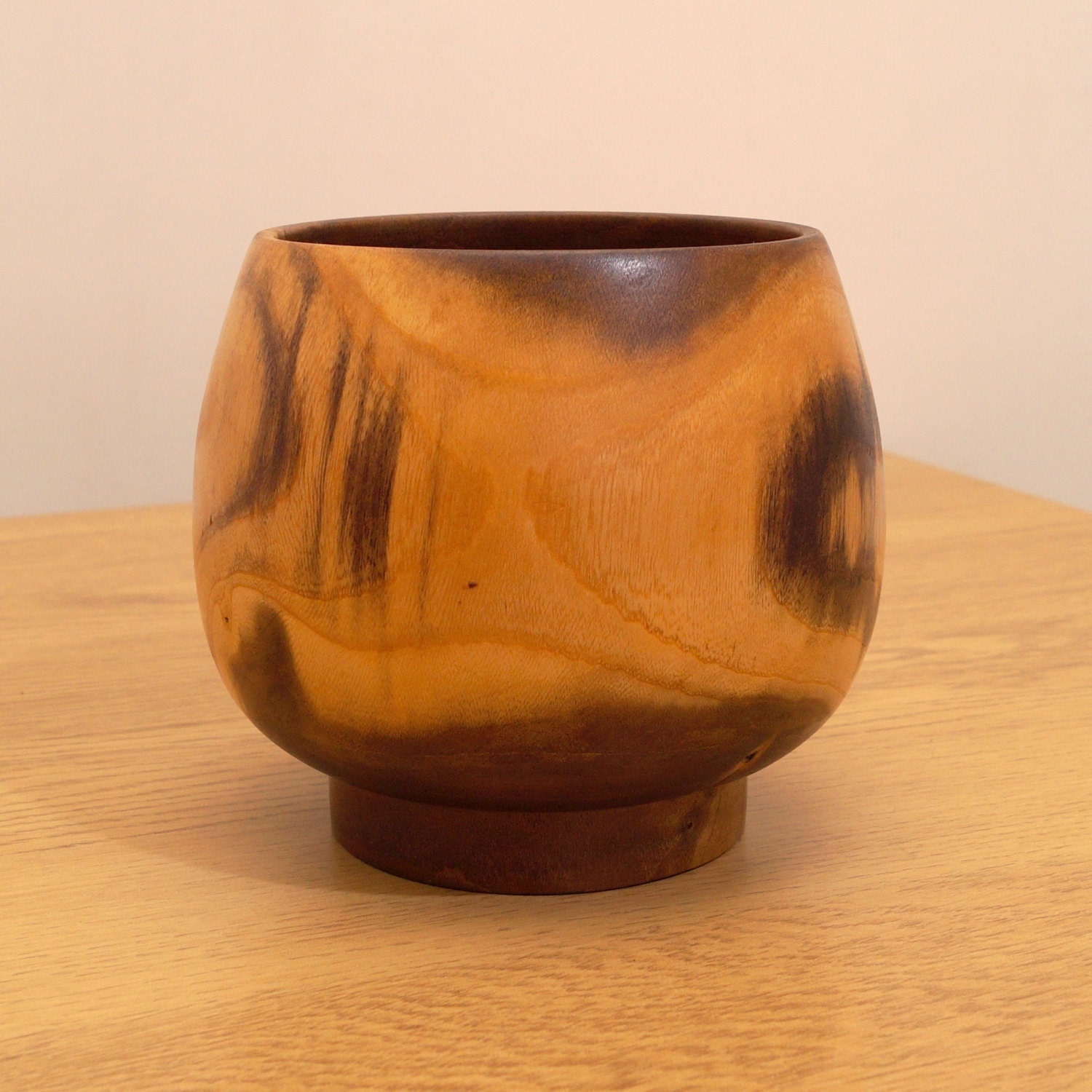 Vintage Wood Tray / Bowl Simple Design Vase It Looks | Etsy