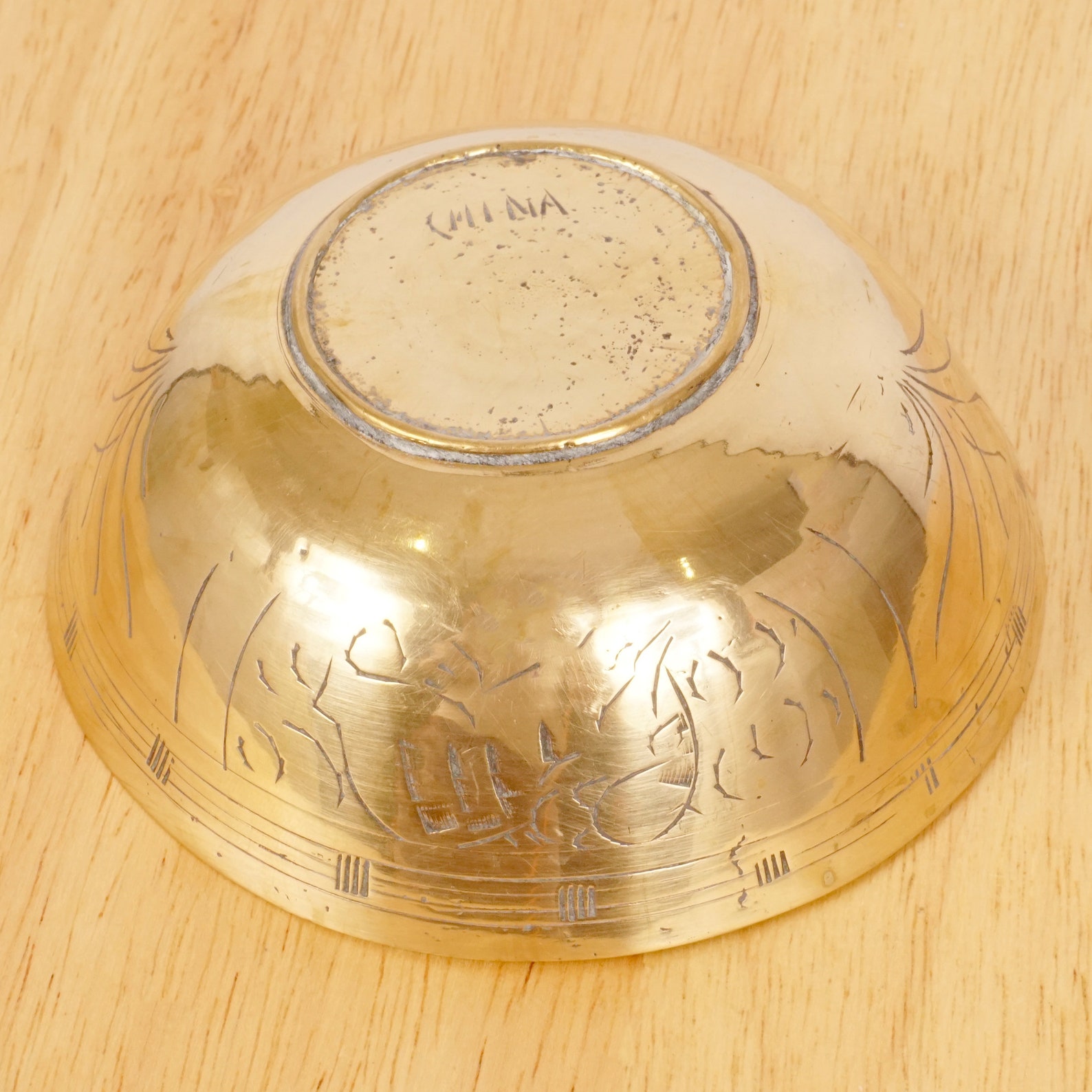 Bowl / Dish vintage solid brass Made in China Small | Etsy