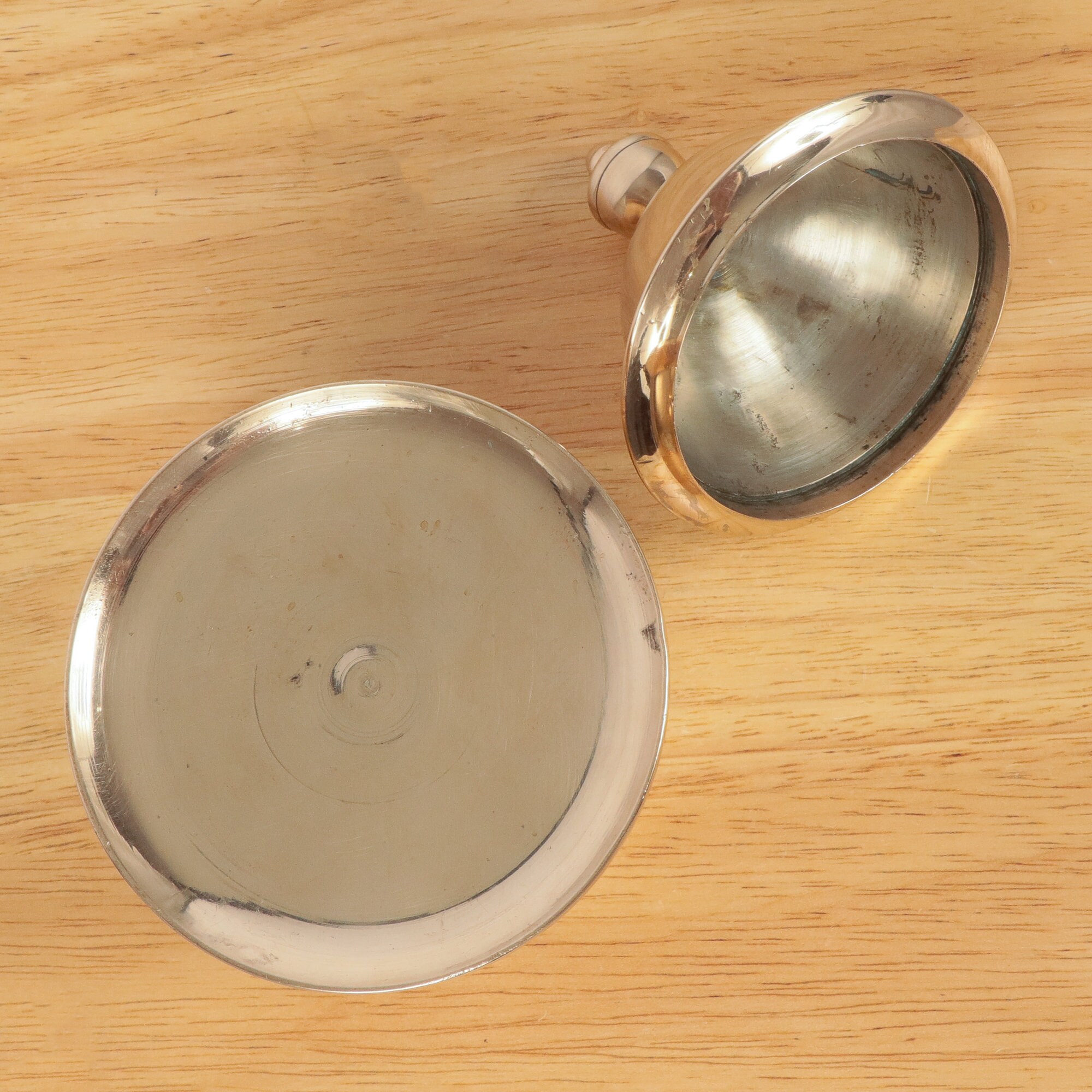 Very Heavy Jar / Container / Box With Lid / Brass Urn || Vintage Solid ...