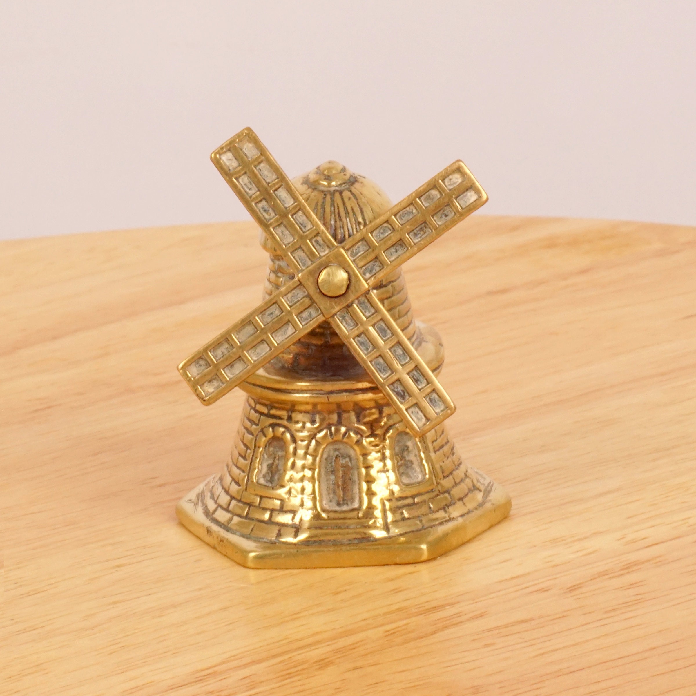 Windmill Bell Detailed windmill design Vintage Solid | Etsy