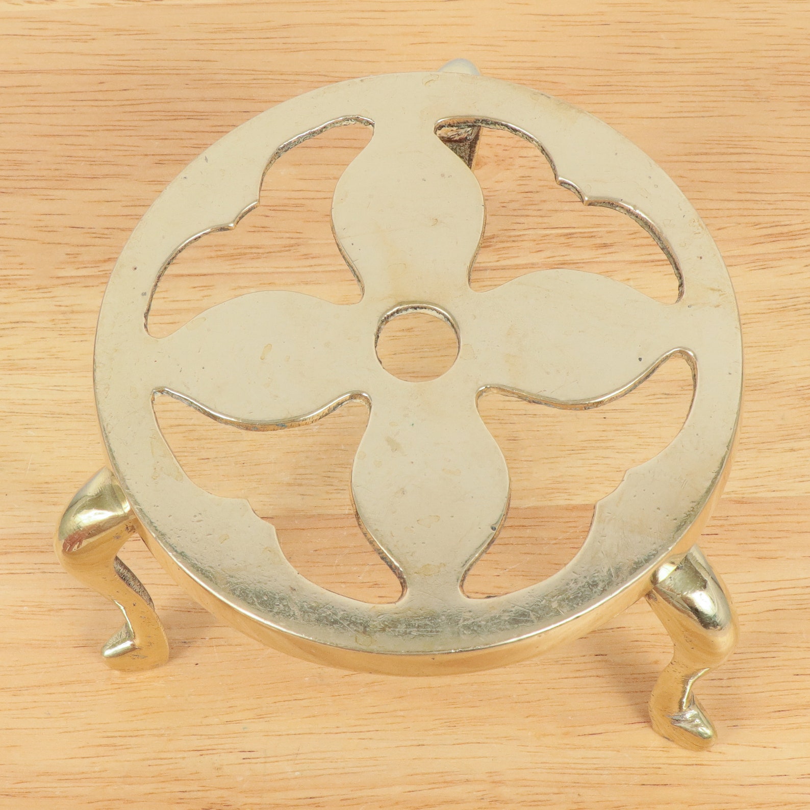 Antique Brass Kettle Stand / Tea Pot Stand / Flower Pot Stand / Hot ...