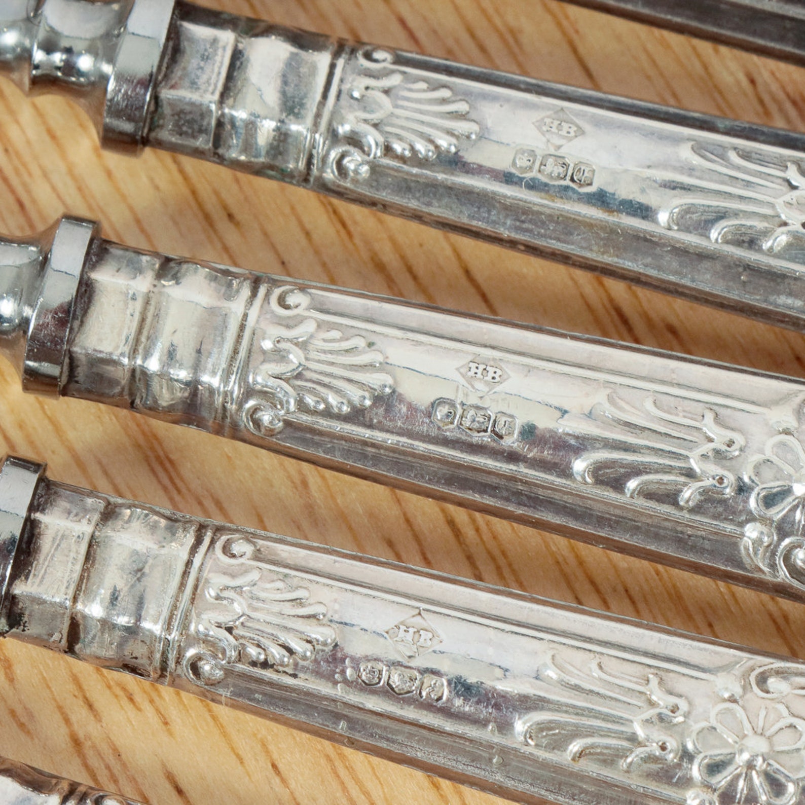 Antique Set of 6 Cake Forks With a Knife English Silver - Etsy UK