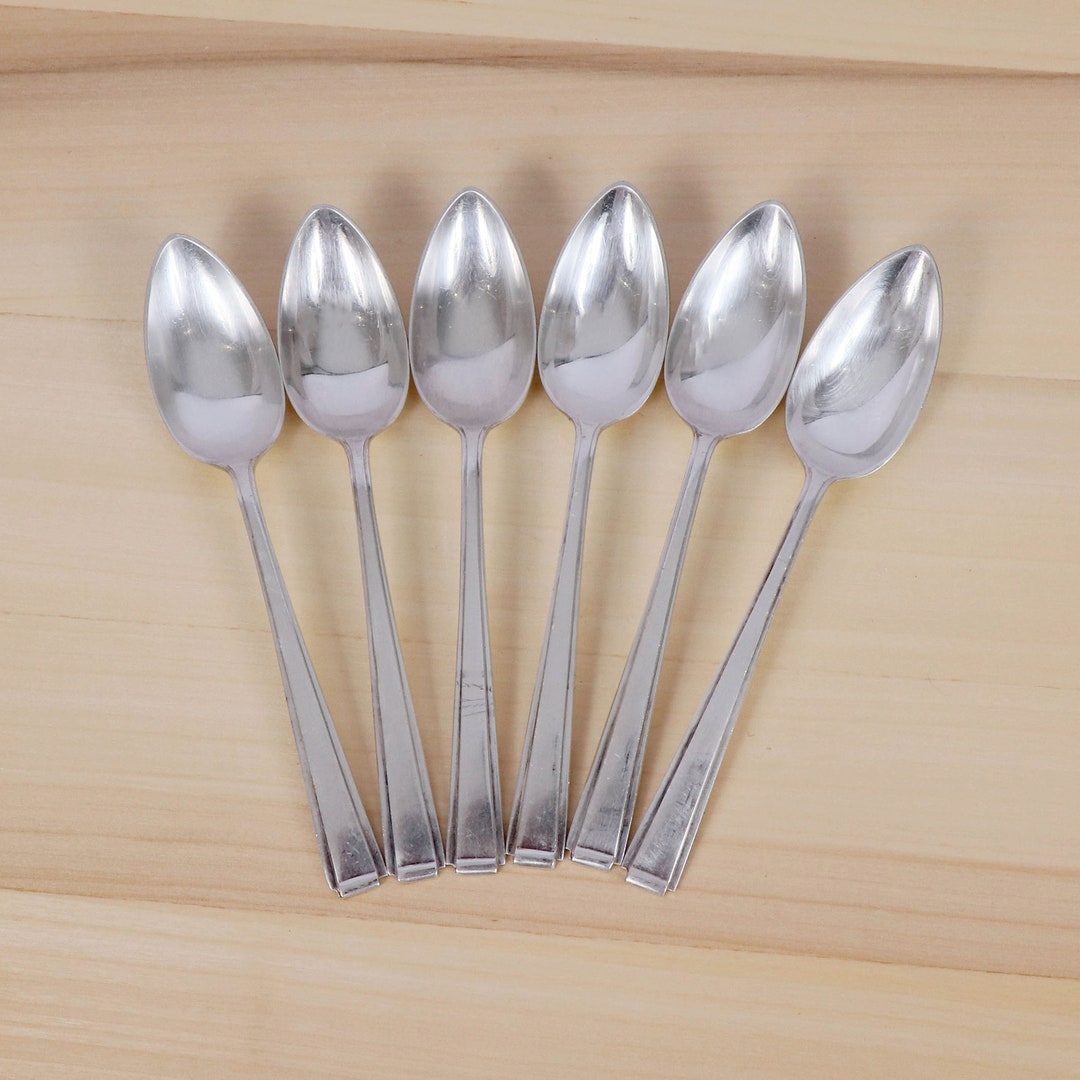 6 Table Spoons Set || Vintage Silver Plated || Trademarks and Hallmarks ...