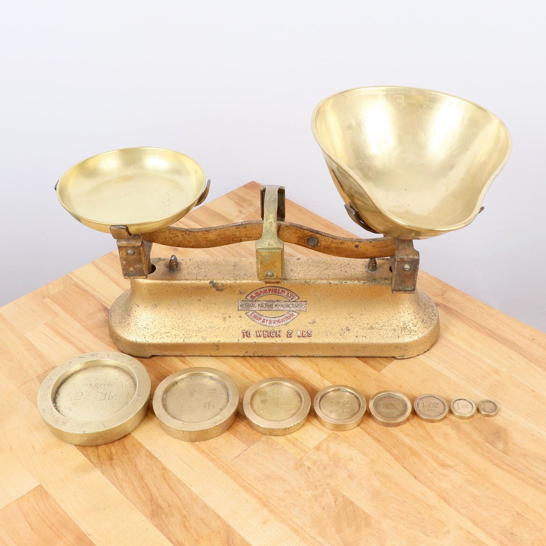 Scale S.banfield LTD Brass Bowls Ship St Brighton Weighing Machine to ...