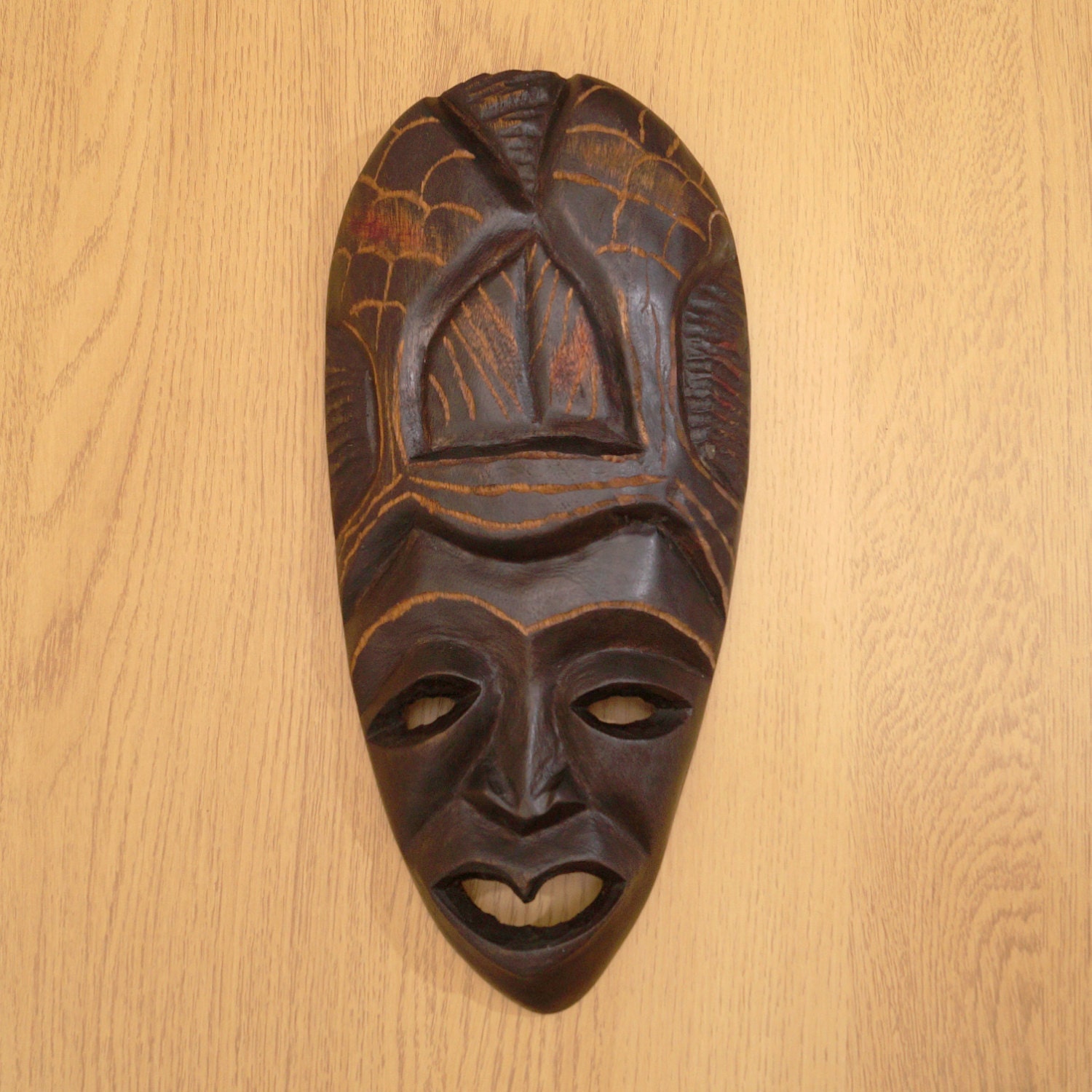 Vintage Wood Mask - Etsy