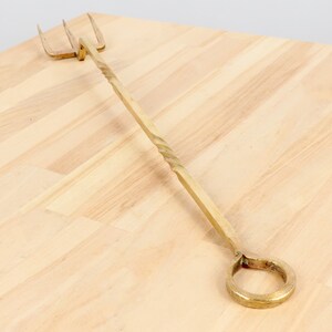 Forge-work Fork / Fireplace Accessory || Vintage Solid Brass Art ...