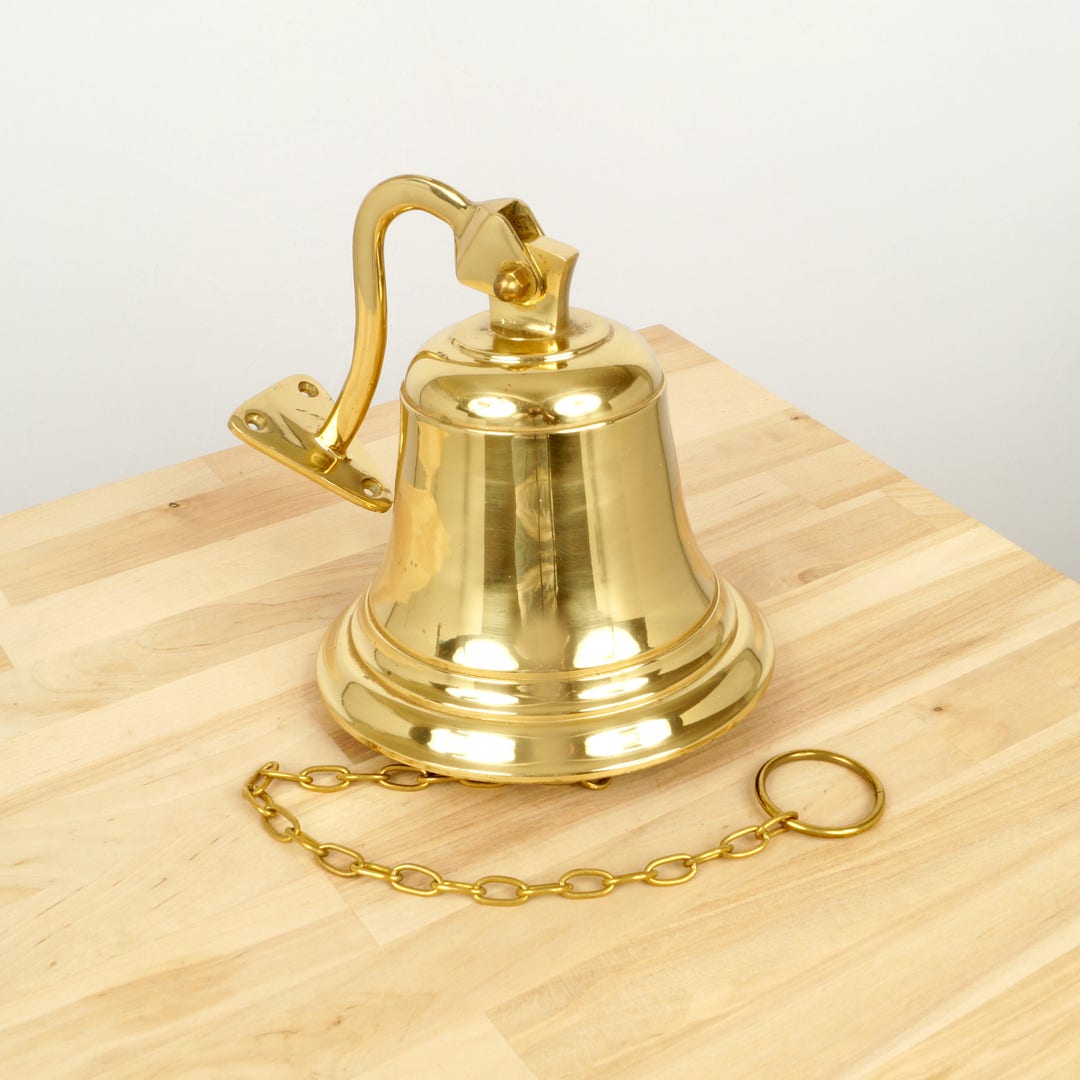 Ship Fog Bell / Ship Bell || Vintage Solid Brass || Wall Hanging Bell ...
