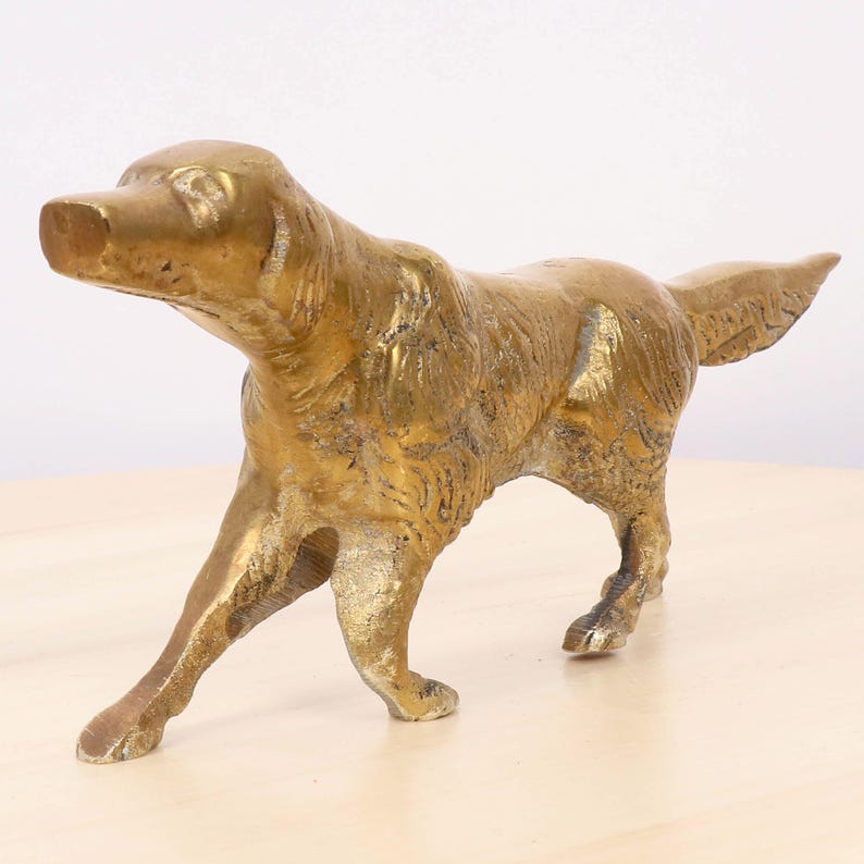 Dog / Labrador / Golden Retriever Figurine / Vintage Sculpture / Statue ...