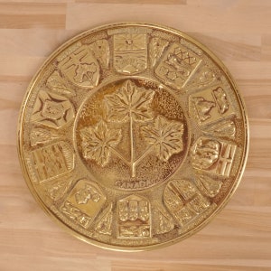 33 Cm Vintage Brass Tray / Plate / Wall Hanging / Decor || Provinces ...