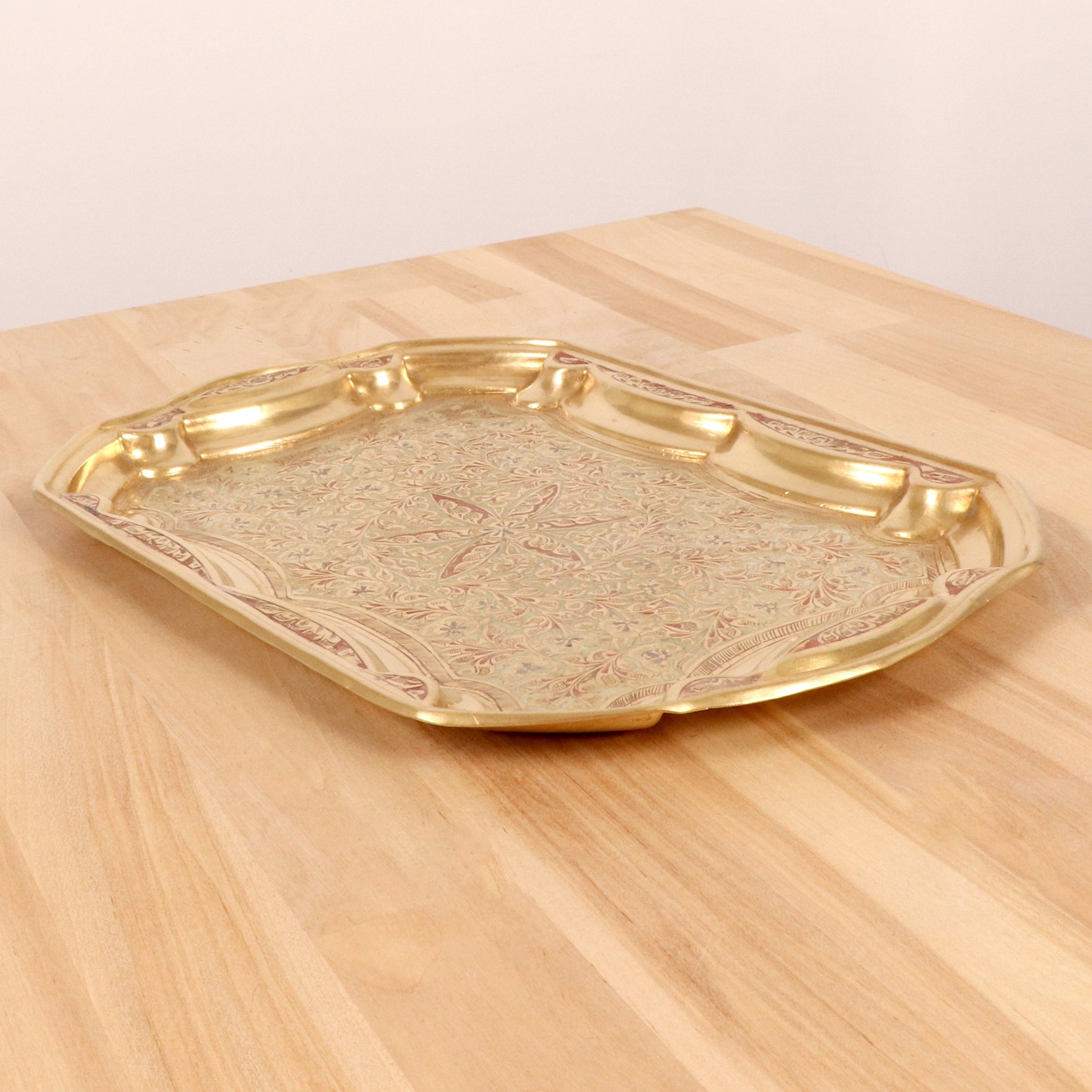 Rectangle Tray / Plate Vintage Solid Brass Handmade Tray - Etsy