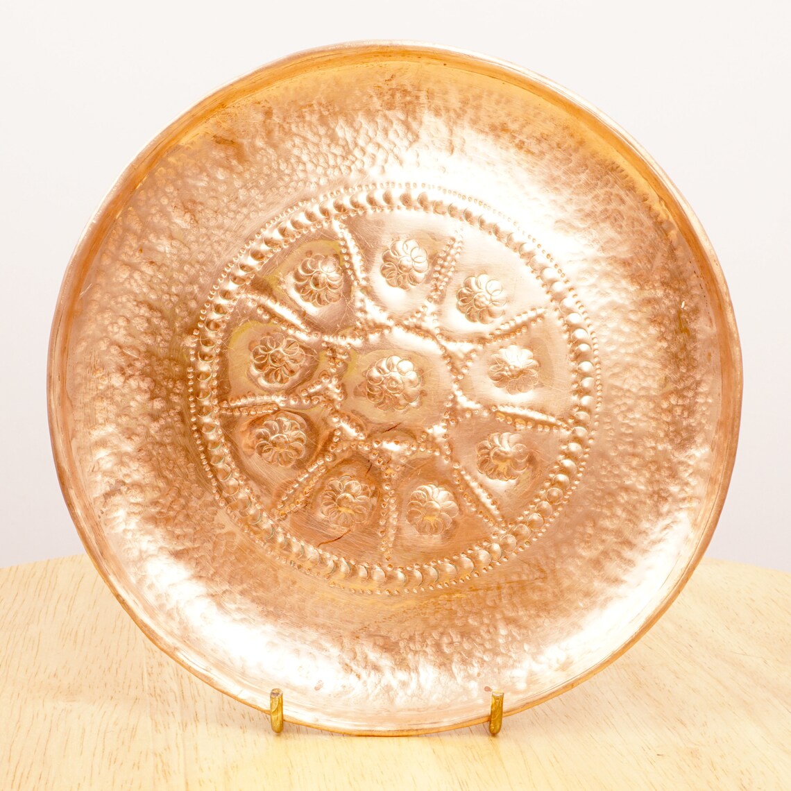 18 cm Plate / tray / dish / dish Vintage copper Handmade | Etsy