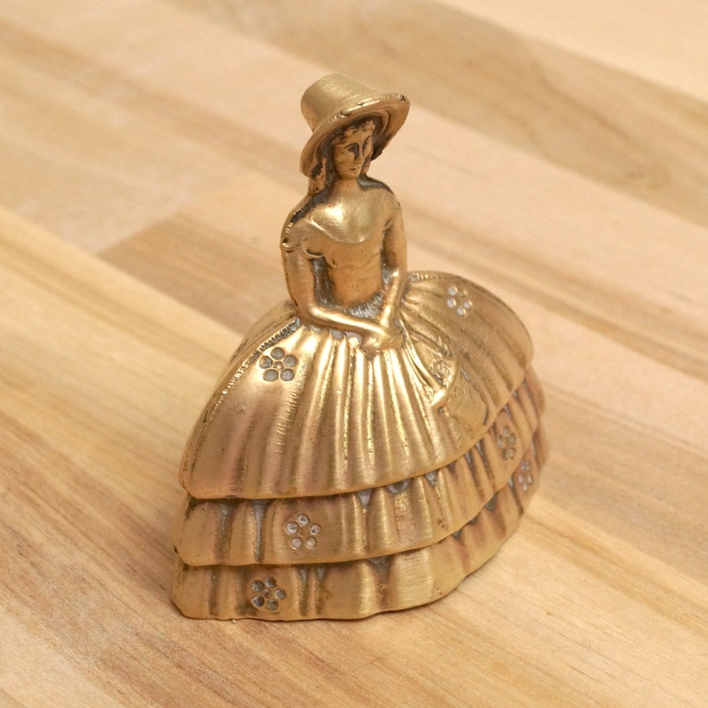Bell Vintage Victorian Lady Brass Sculpture || Made in England - Etsy