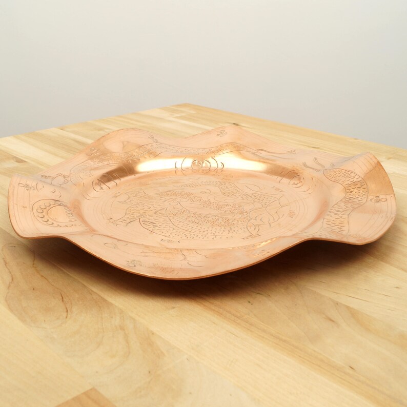 25 Cm Plate Handmade Copper Plate Vintage Rhodesian | Etsy