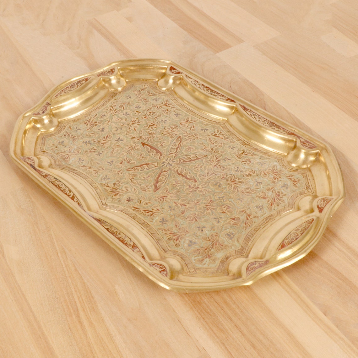Rectangle Tray / Plate Vintage Solid Brass Handmade Tray - Etsy