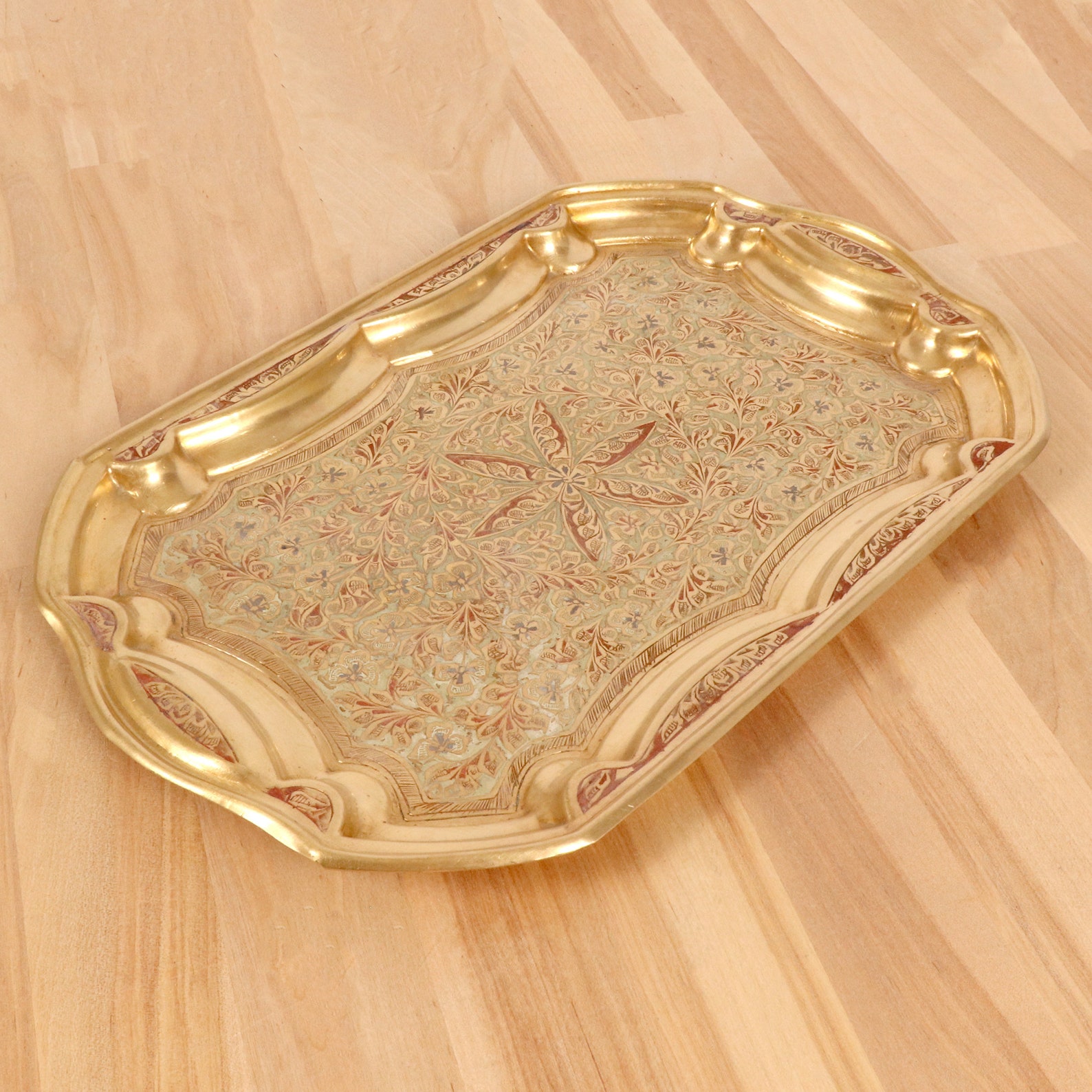 Rectangle Tray / Plate Vintage Solid Brass Handmade Tray - Etsy