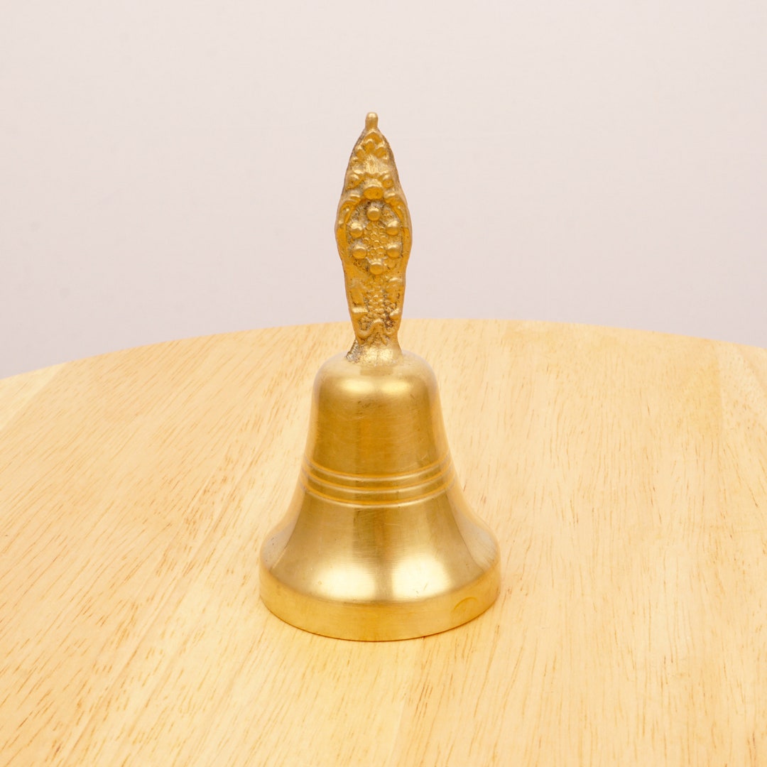 School / Desk Bell || Simple Design || Vintage Solid Brass - Etsy