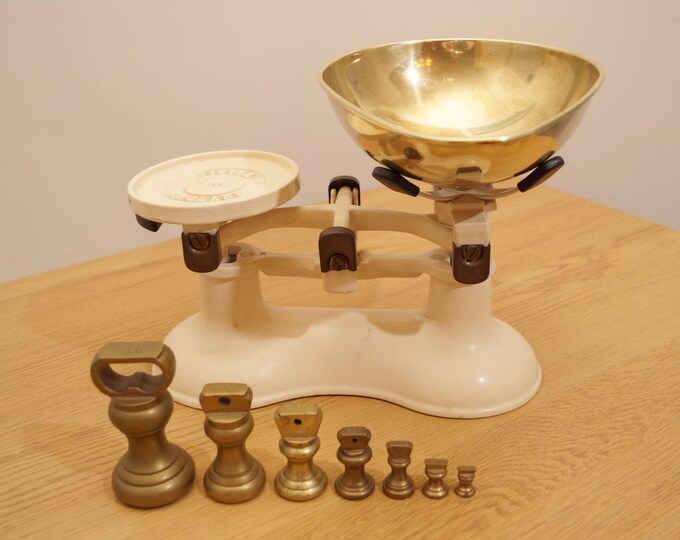 Victor England Scales With Weights White - Etsy