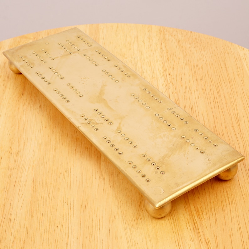 Cribbage Board || Vintage Game Point Counter || Heavy Solid Brass Game ...