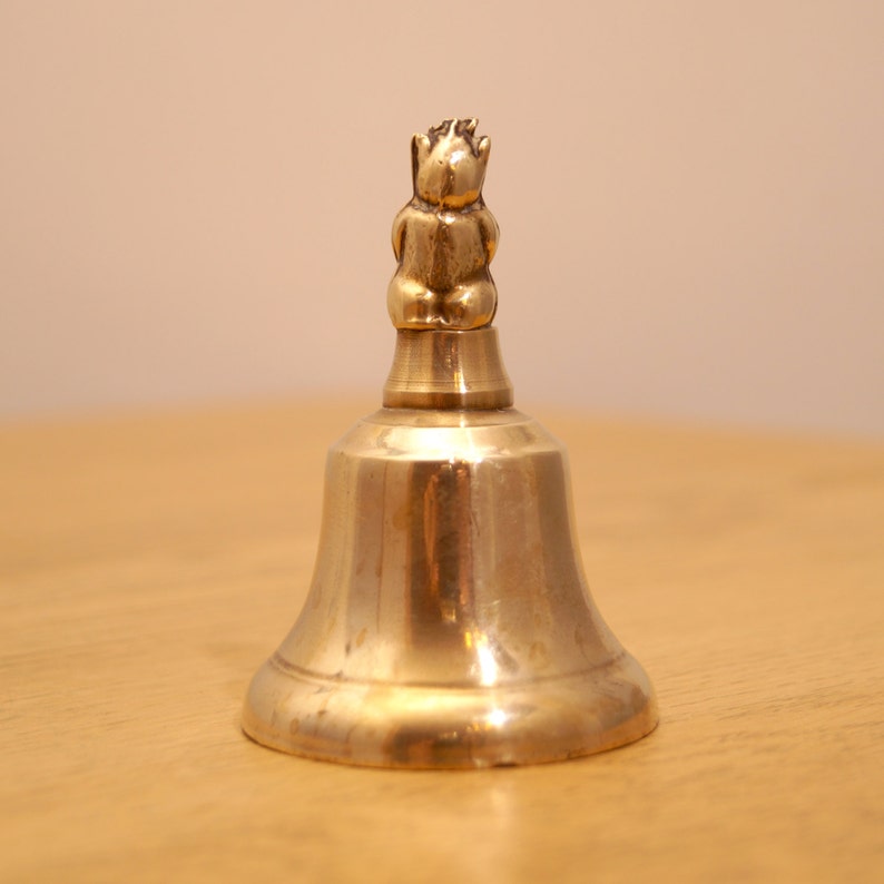 Vintage Brass Small Desk Bell Made in England Vintage - Etsy