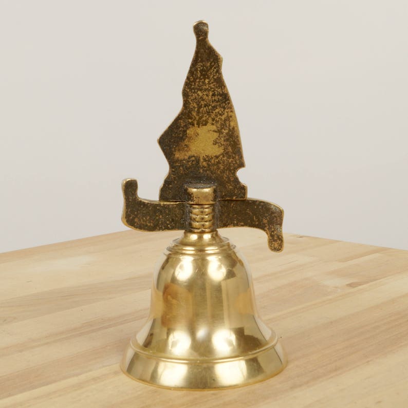 Desk Bell With a Ship Design Handle Poole || Vintage Solid Brass - Etsy