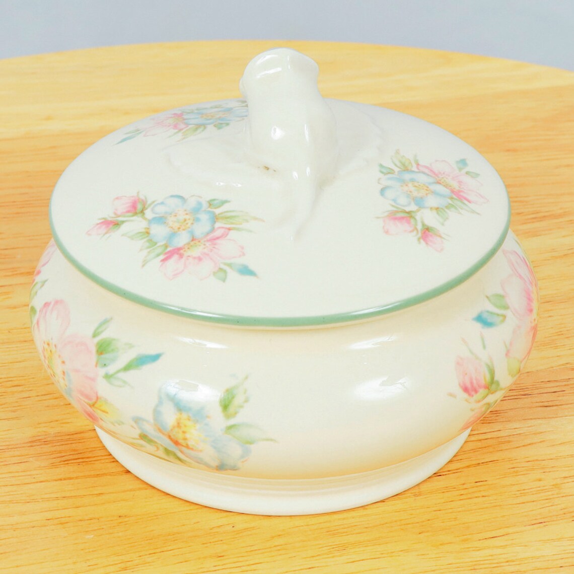 Fine bone china box / jar / trinket box Vintage ceramic / | Etsy