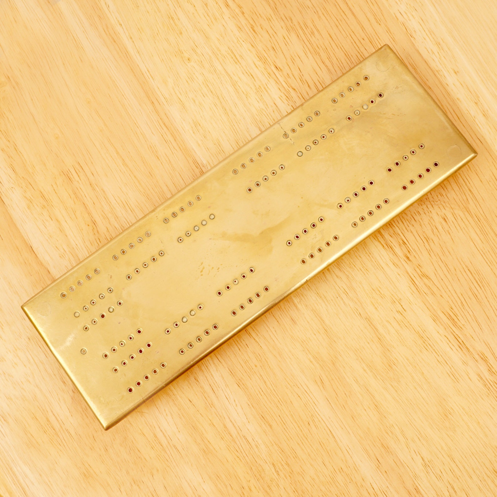 Cribbage Board || Vintage Game Point Counter || Heavy Solid Brass Game ...