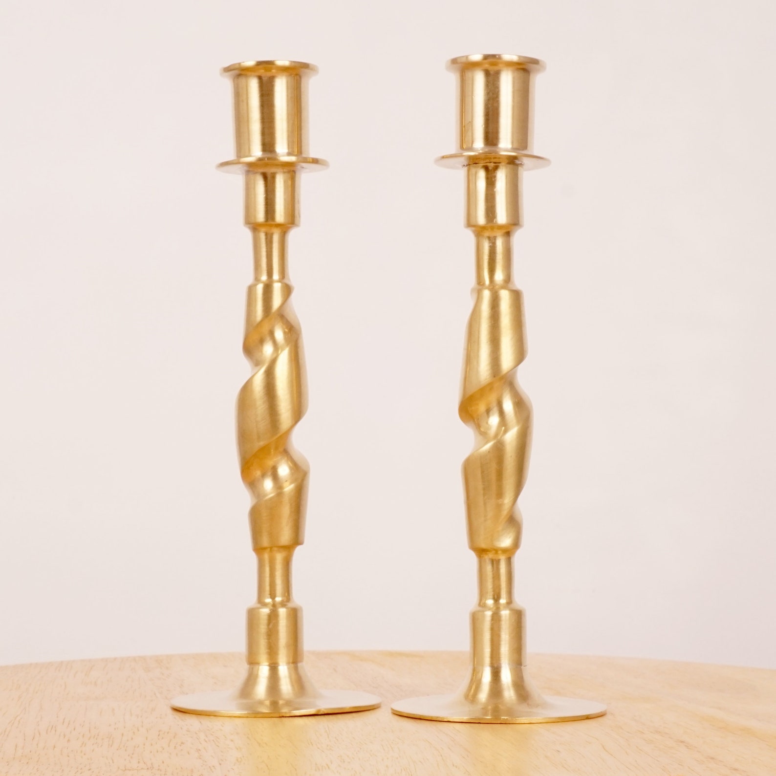 2 Heavy Candle Holders / Candlestick Holders Vintage Solid - Etsy UK