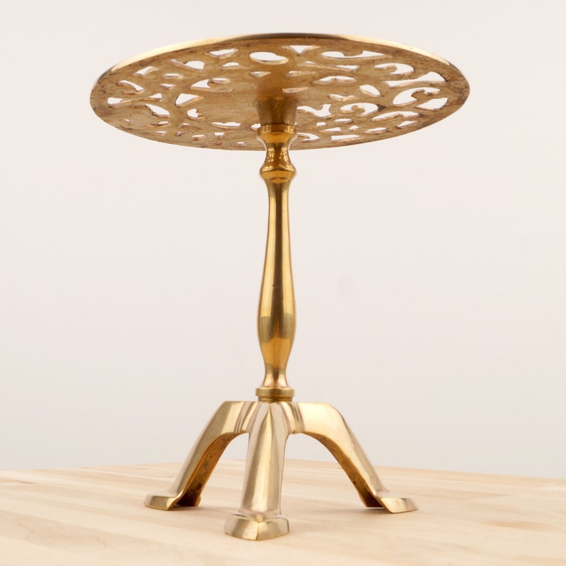 Brass Kettle Stand / Miniature Table Vintage Solid Brass - Etsy