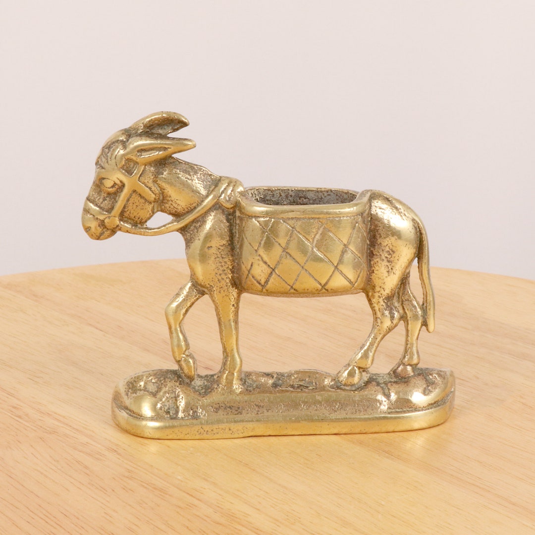 The Little Donkey Donkey Figurine Vintage Statue Solid Brass Figurine ...