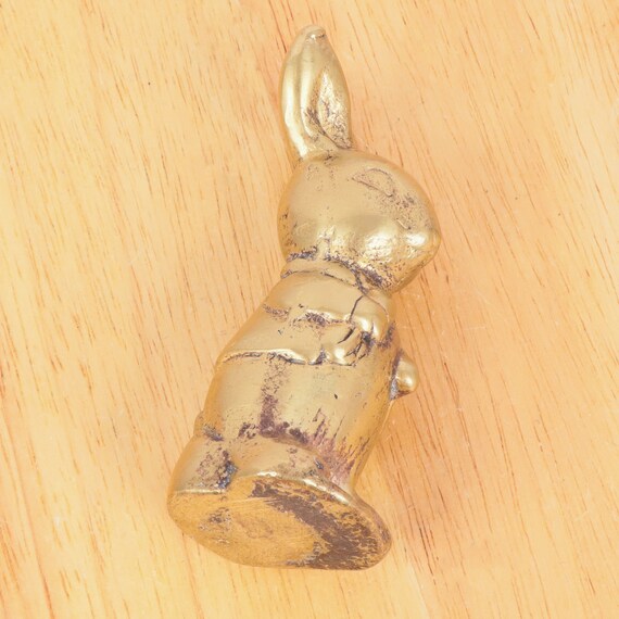 Rabbit hare bunny sculpture figurine statue Vintage solid brass Rabbit ...