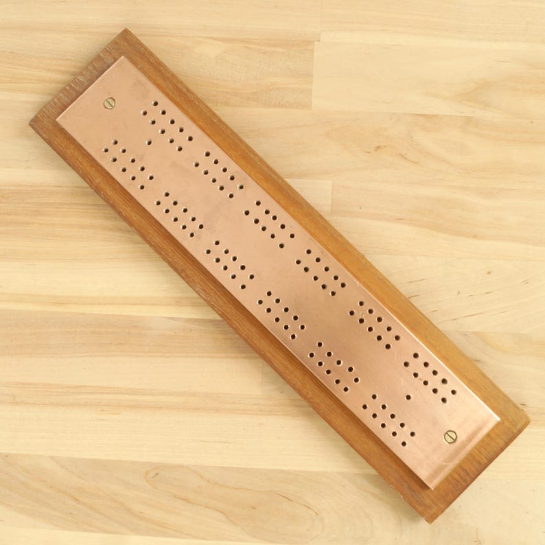 Vintage Game Point Counter Copper on Wooden Base - Etsy UK