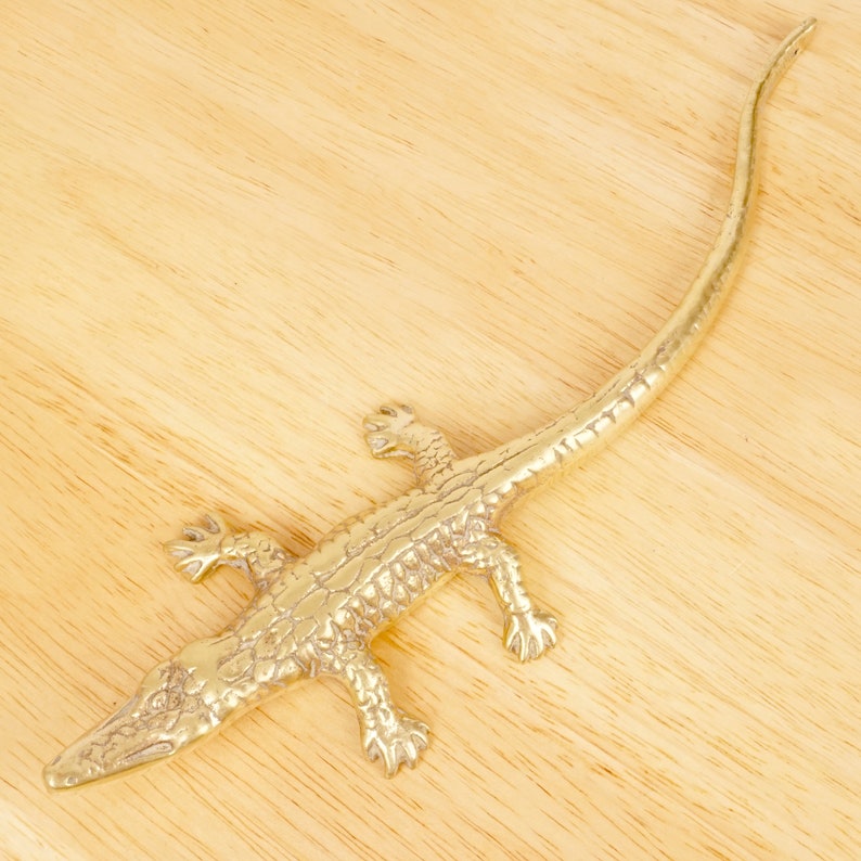 Alligator / Crocodile Vintage Solid Brass Figure Reptile - Etsy
