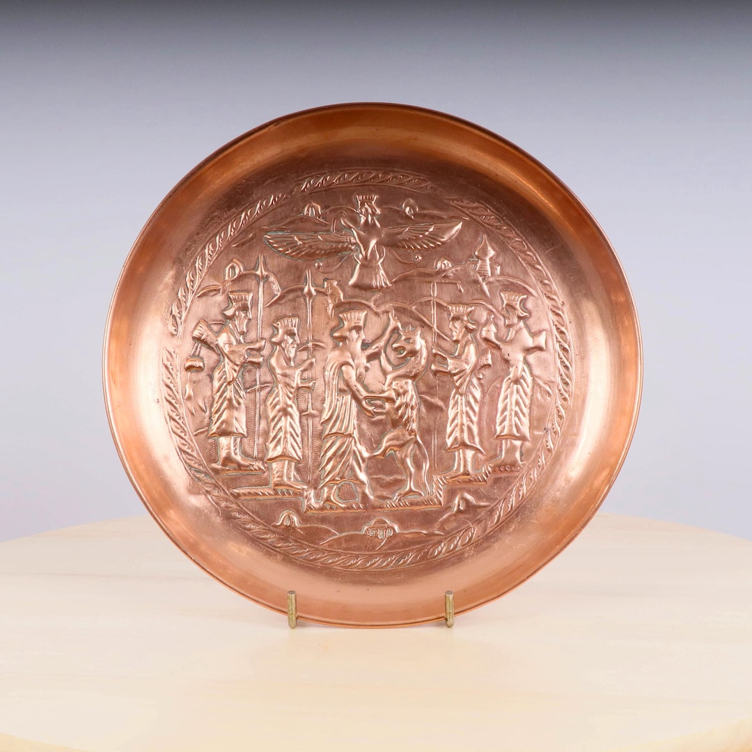 Copper Plate / Decor || Vintage Solid Copper || Scene of Middle Eastern ...