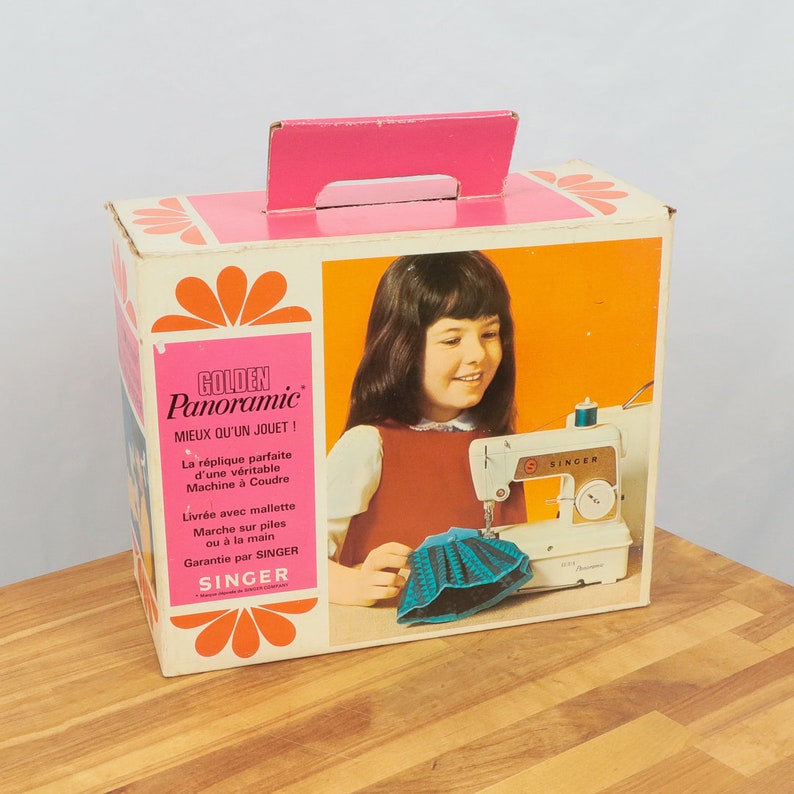 Vintage Singer Toy With Case Sewing Machine golden - Etsy