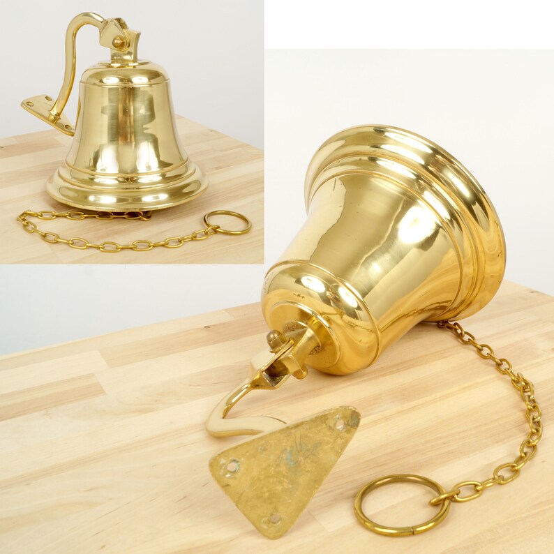 Ship Fog Bell / Ship Bell || Vintage Solid Brass || Wall Hanging Bell ...