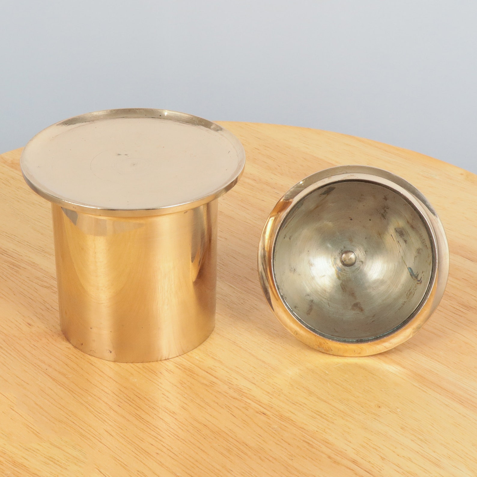Very Heavy Jar / Container / Box With Lid / Brass Urn || Vintage Solid ...