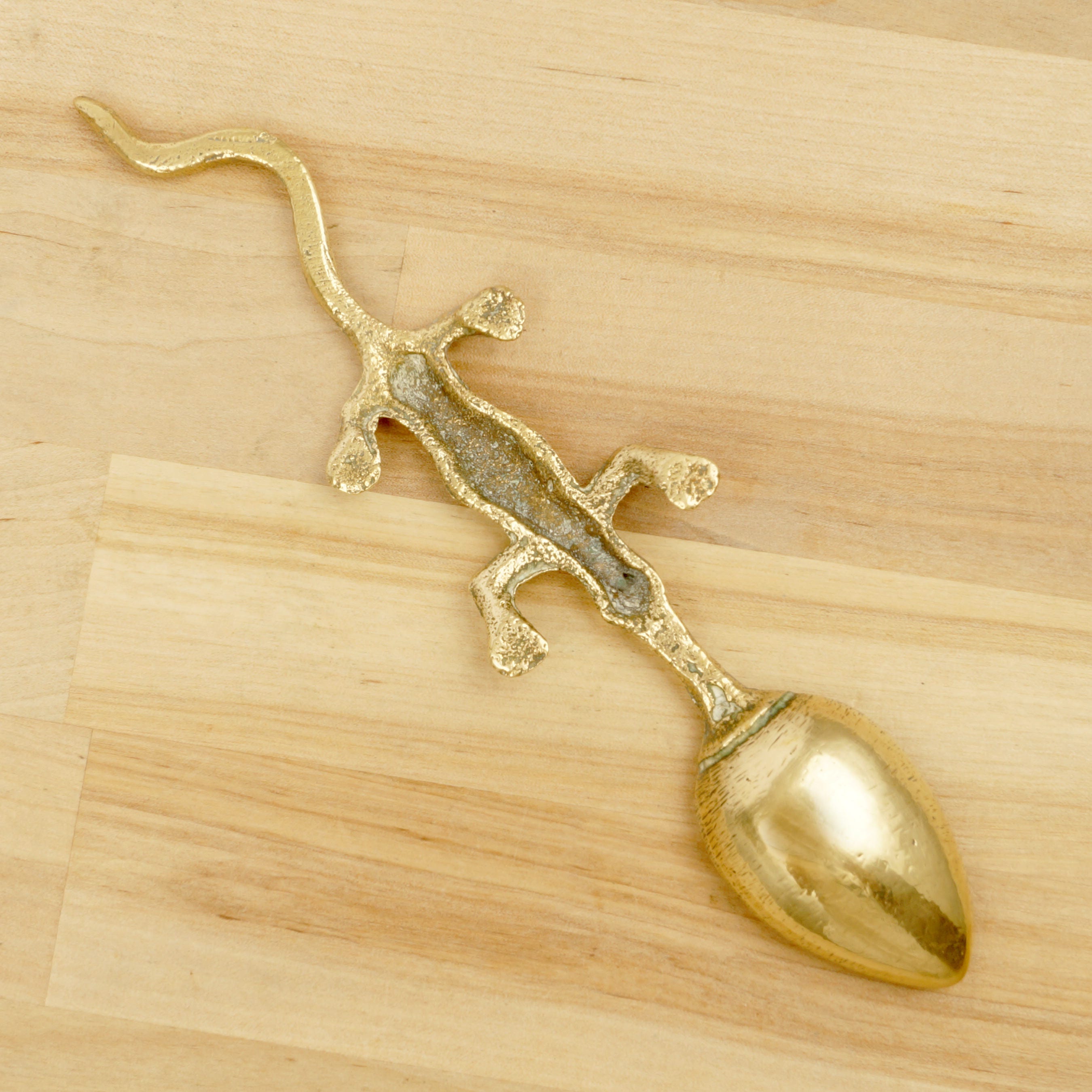 Lizard or Crocodile Design Spoon Vintage Solid Brass | Etsy